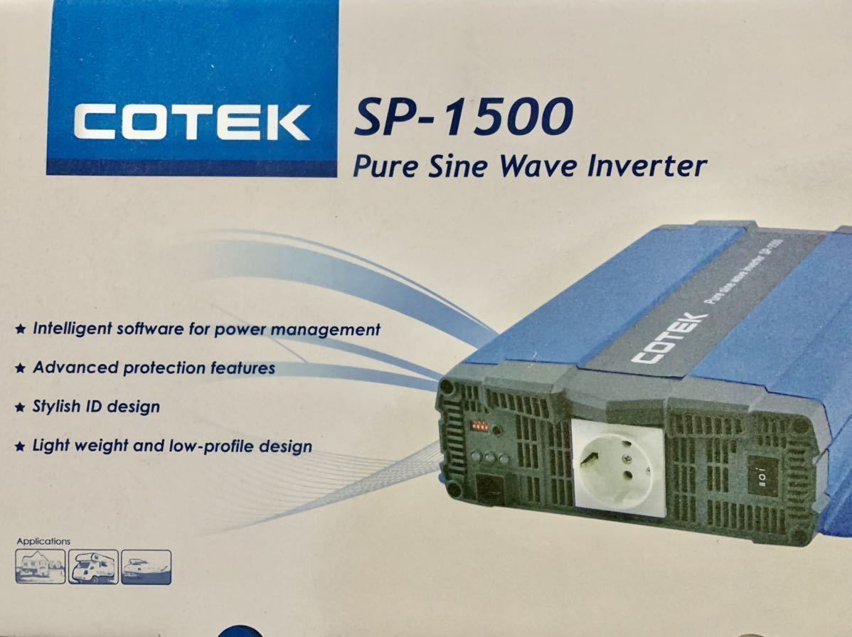 COTEK コーテック 正弦波インバーター SPシリーズ 1500W 入力電圧12V SP1500-112(12V用)｜売買されたオークション ...