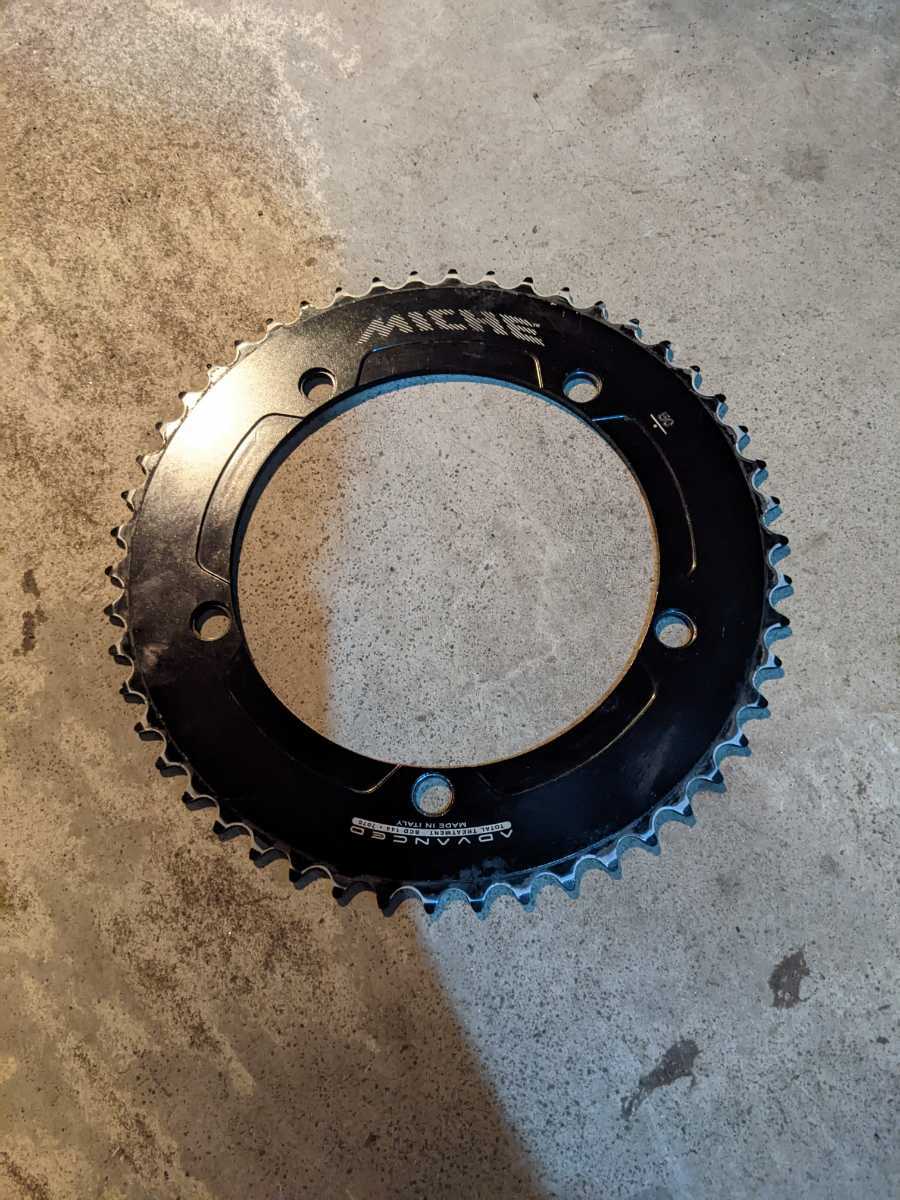 MICHE ミケ ADVANCED チェーンリング 1/2×1/8 厚歯 50T PCD BCD 144 ピスト エアロ(チェーンリング ...