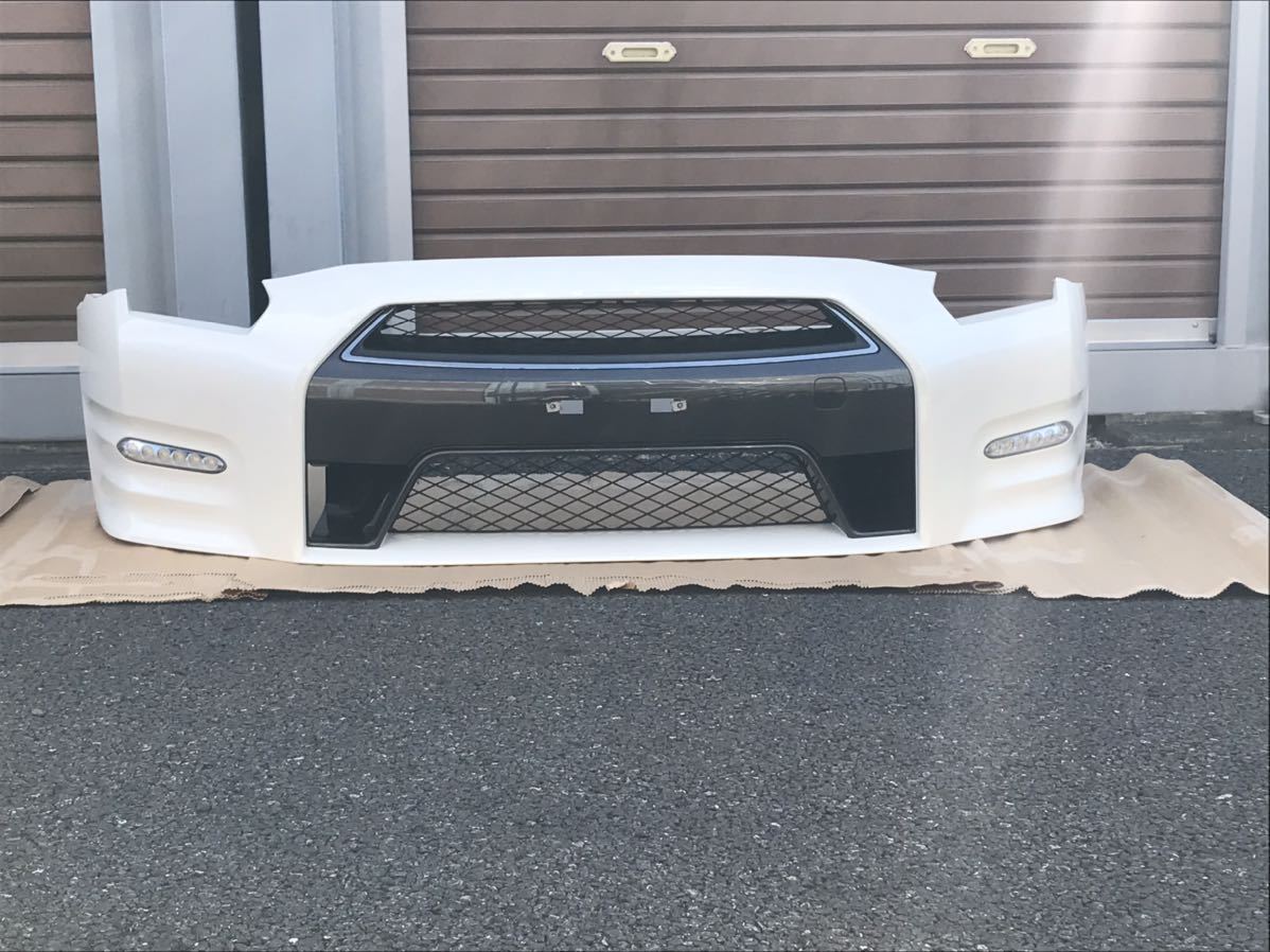 日産純正 R35GT－R 中期型 フロントバンパー 程度 GTR GT-R nismo ニスモ 純正バンパー #QAB ブリリアントホワイト ...