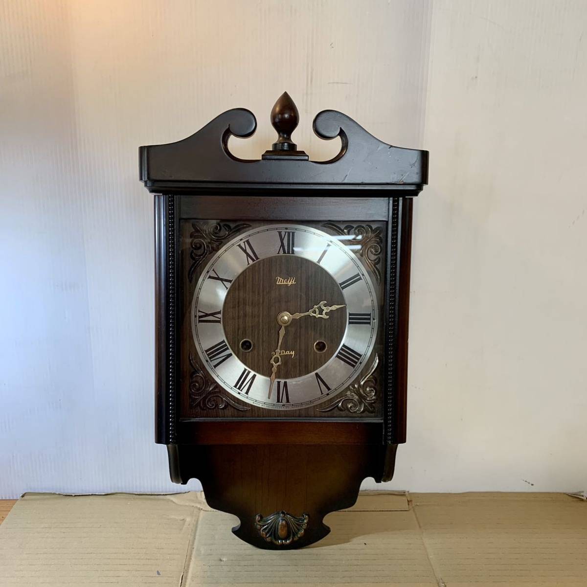 格安スタート 掛時計 meiji 30 Day MADE BY MEIJI CLOCK CO. NAGOYA. JAPAN ジャンク 鍵無し ...