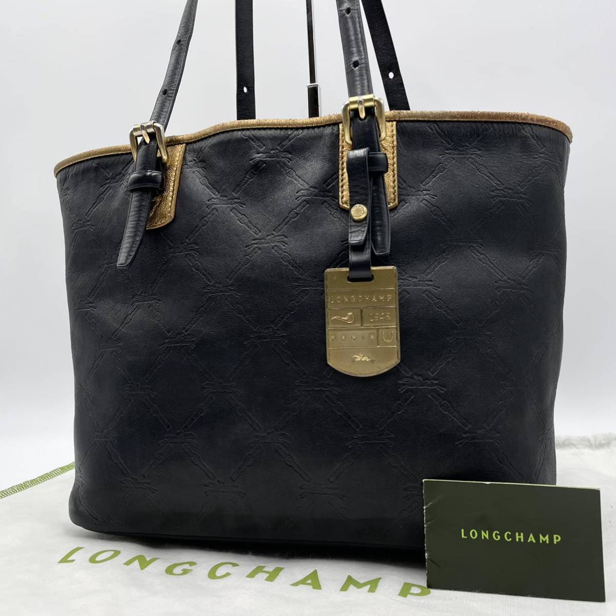 良品 ロンシャン トートバッグ レザー 黒 LMキュイール 肩掛け ショルダー LONGCHAMP ビジネス 本革 ブラック メンズ A4収納可 レディース(トートバッグ)｜売買された ...