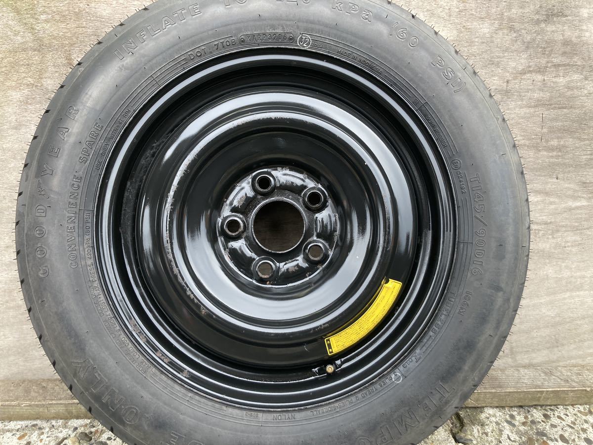 応急用スペアタイヤ T145/90D16 106M PCD114.3 ハブ径64mm テンパー 1本(その他)｜売買されたオークション情報 ...