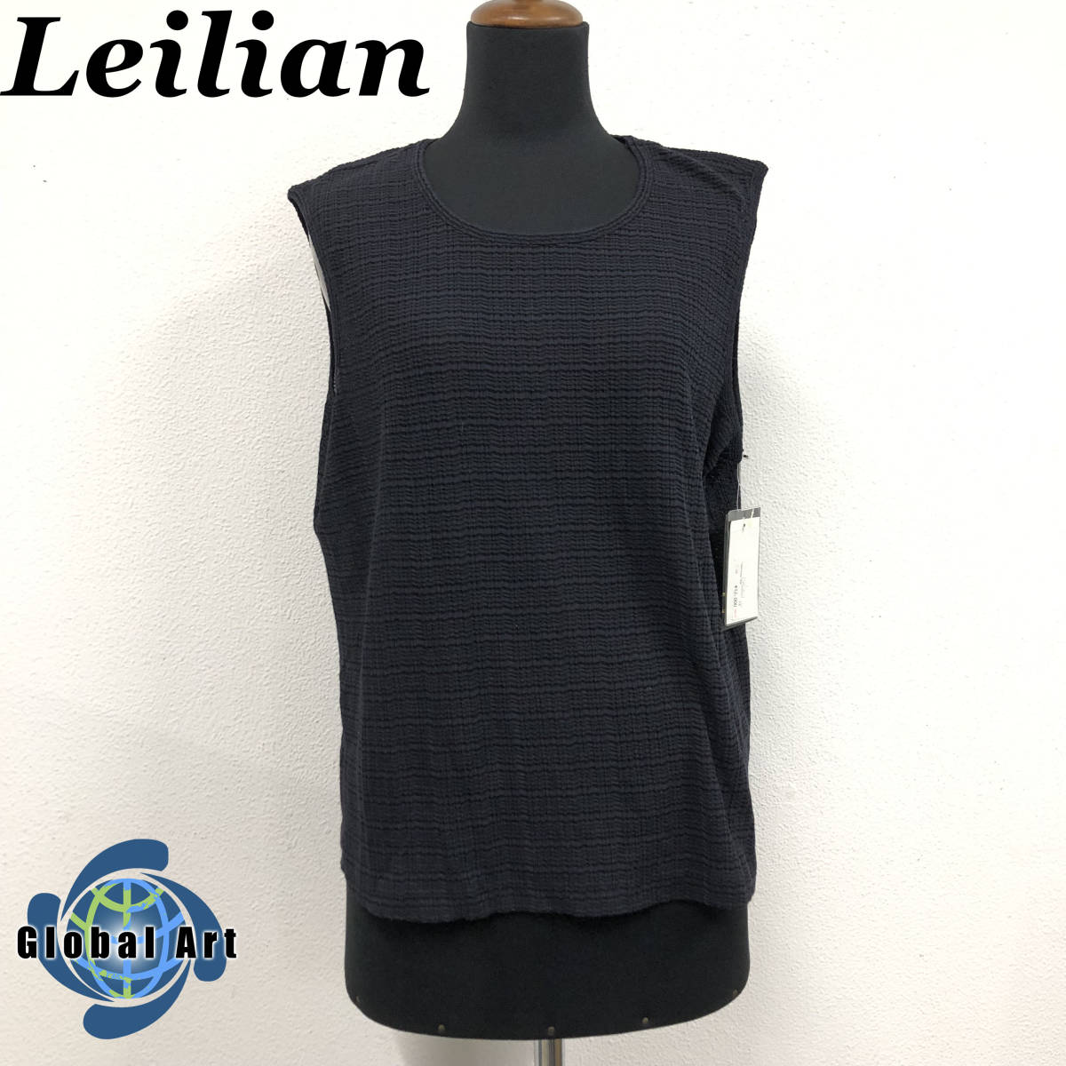 C12641 タグ付ほぼ 品 Leilian レリアン/タンクトップ/トップス/サイズ 13+/着丈 約56.5㎝/ネイビー系(トップス)｜売買されたオークション情報、yahooの商品情報を ...