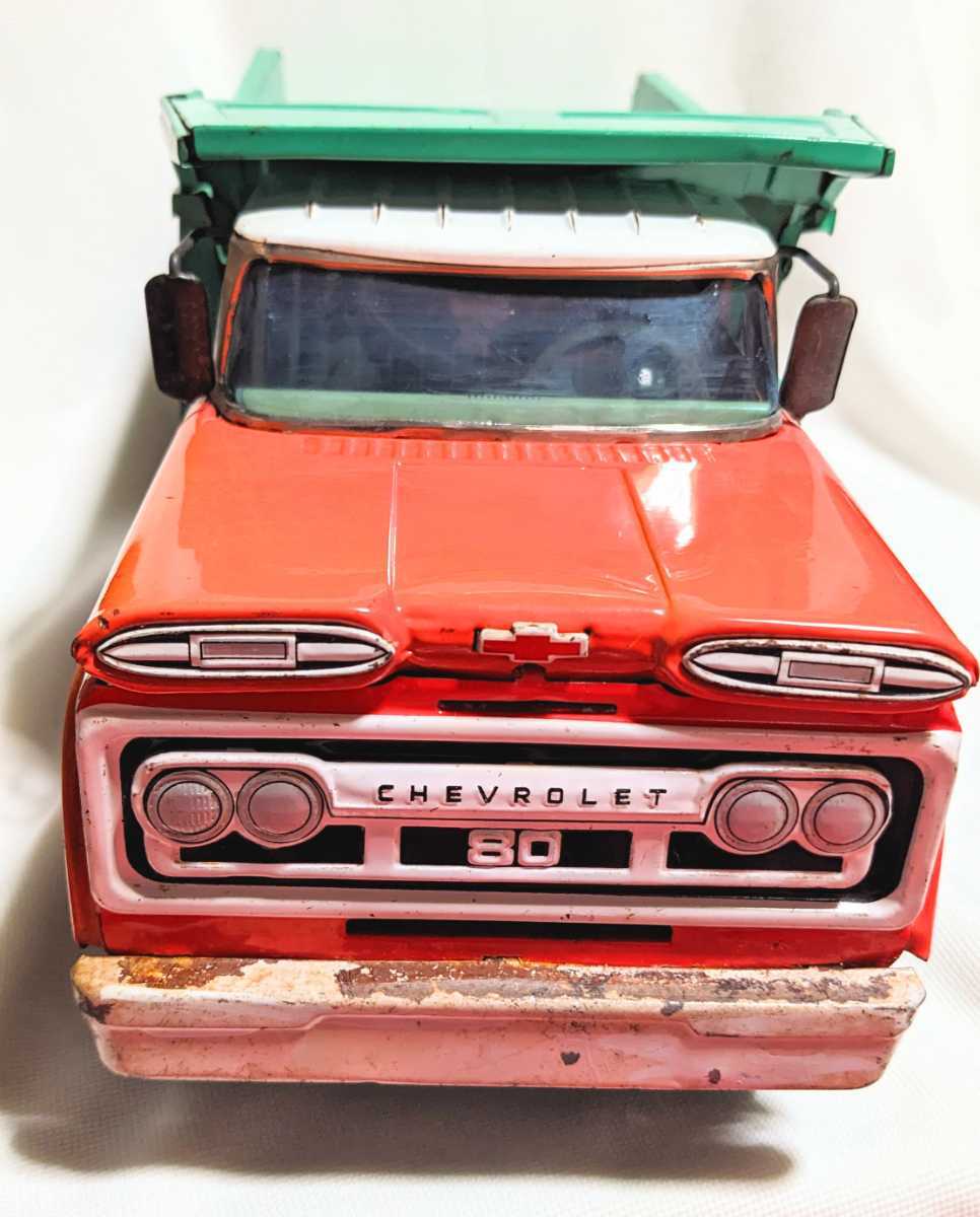 ビンテージ ブリキ CHEVROLET 野村トーイ TORAD MARC JAPAN トラック ダンプカー 当時物 作業車 アンティーク 昭和 ...