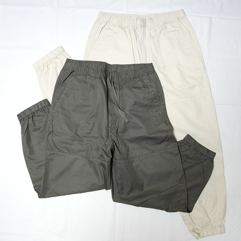 UNIQLO U 2本セット ワイドフィットジョガーパンツ 321−437299 ユニクロU コットンパンツ オフホワイト オリーブ(ボトムス ...