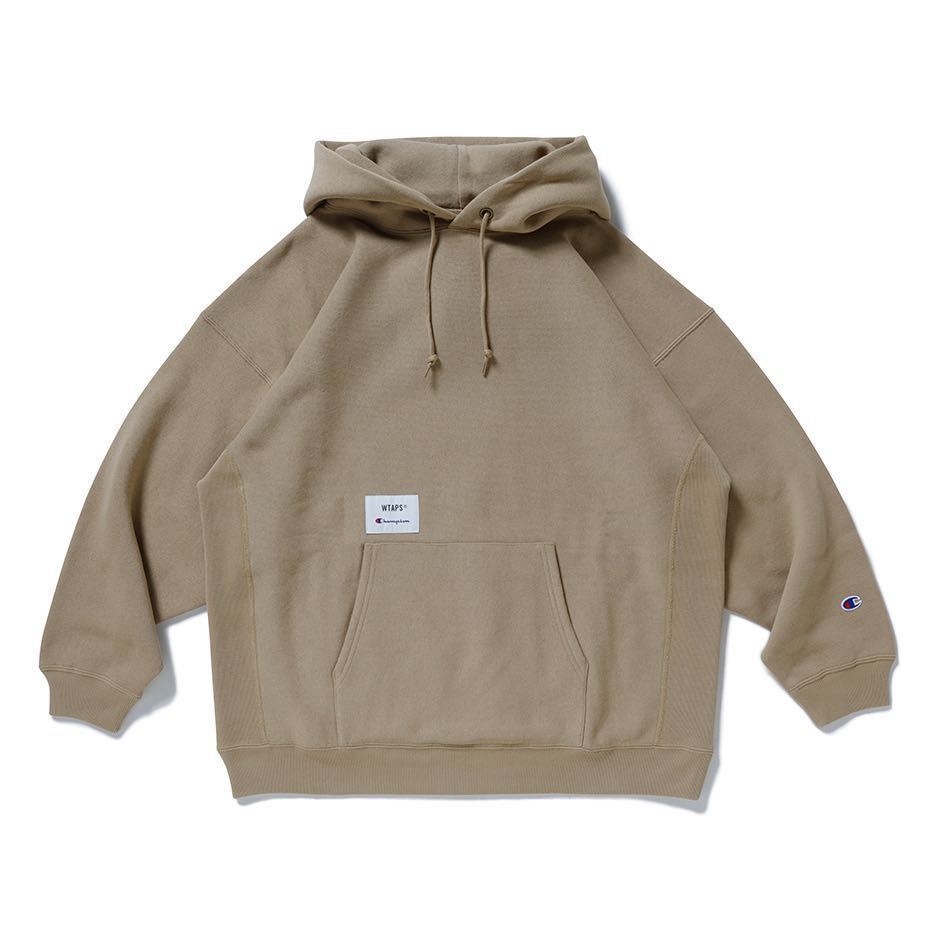 WTAPS 2021 AW CHAMPION ACADEMY HOODED 新同品 サイズ XL BEIGE BLANK COLLEGE ...