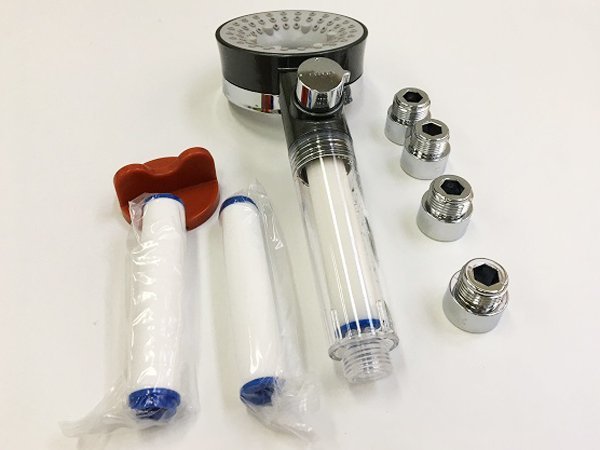 Beloye シャワーヘッド バス 塩素除去 節水 手入れ簡単 両面ヘッド 美容 マイクロ水粒子 スキンケア/シルバーグレー/1円スタート ...