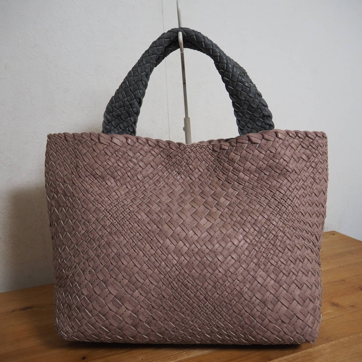 品 CREATION LUSSET/クリエーションルセ 2way 無双 メッシュ レザー トートバッグ トート バッグ A4 スモーキーピンク ...