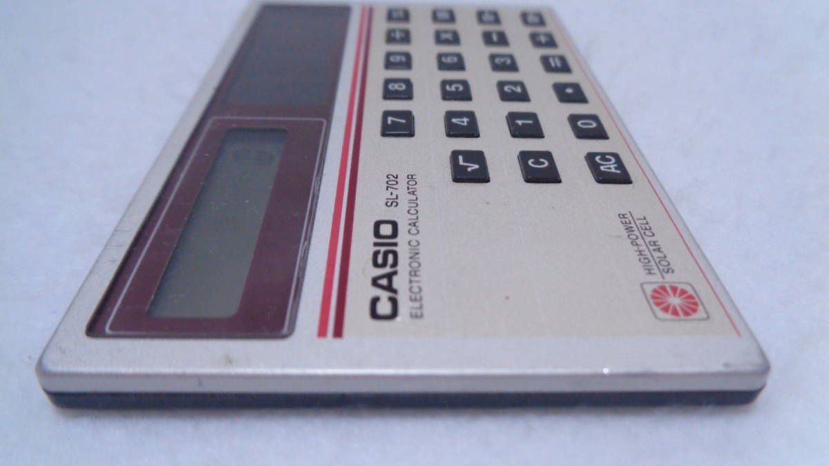 レトロ ZZZ 珍品 送料370円 CASIO 電卓 SL-702A 8桁 横型 ソーラー 約9cm×5.5cm カシオ 現状渡し(カシオ ...