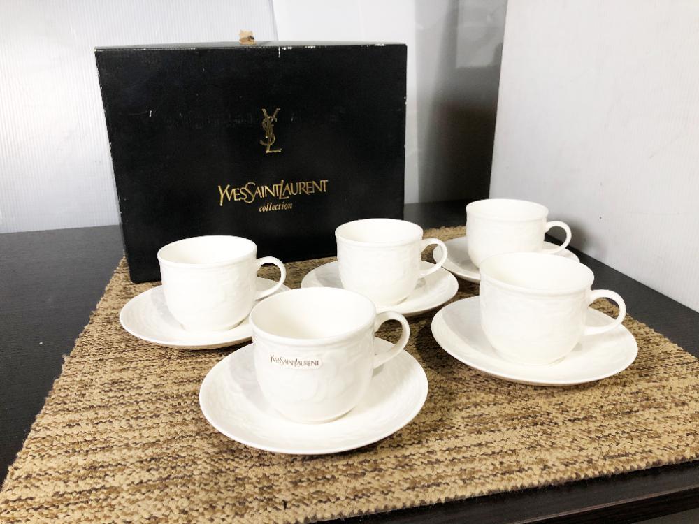 Yves Saint Laurent イブサンローラン カップ＆ソーサー 5客 コーヒーカップ ティーカップ セット YSL YB-6580 ...