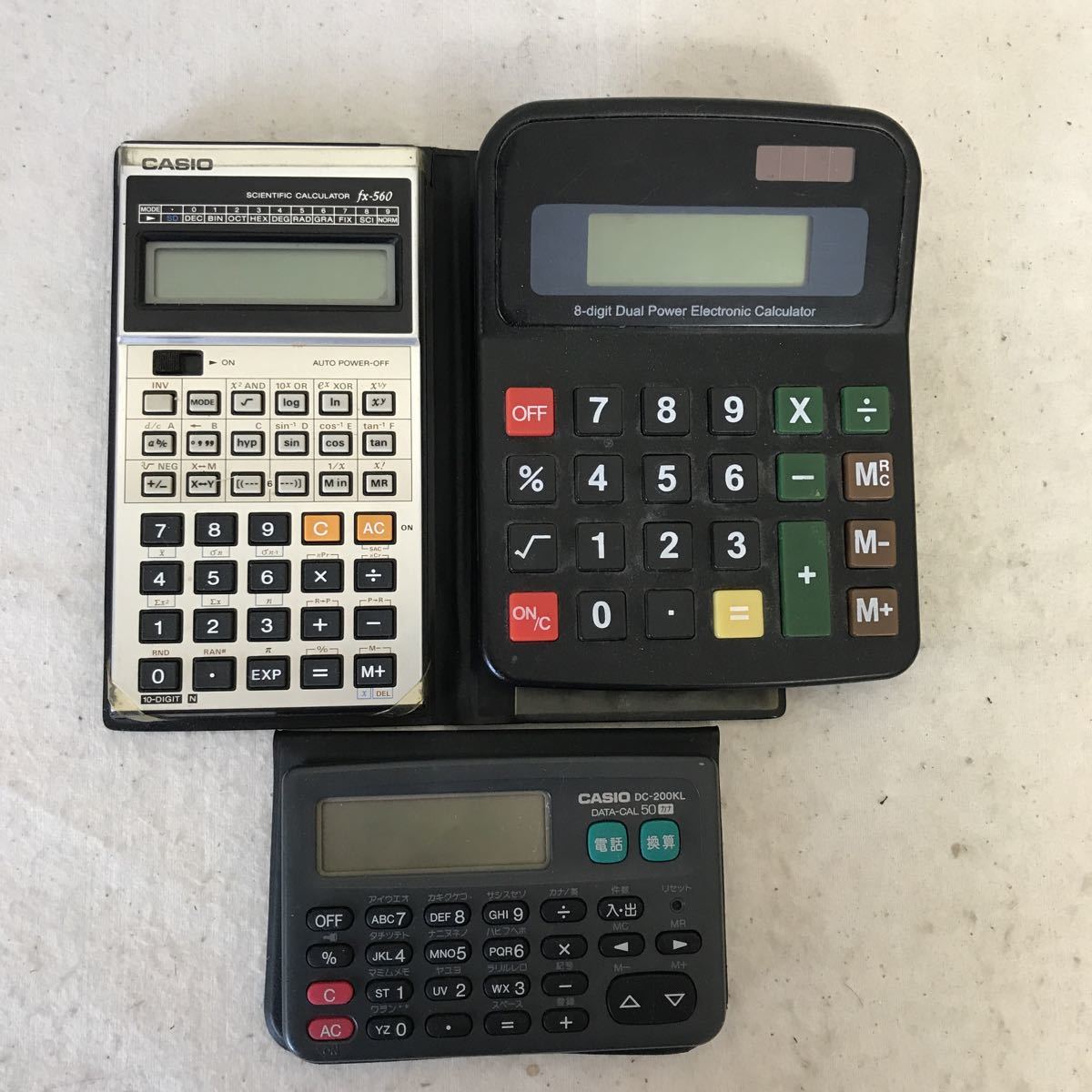 Z-317 CASIO カシオ電卓 fx-560 /電話帳 DC-200KL ほか電卓1個 3点まとめ ジャンク品 動作未確認(その他)｜売買 ...