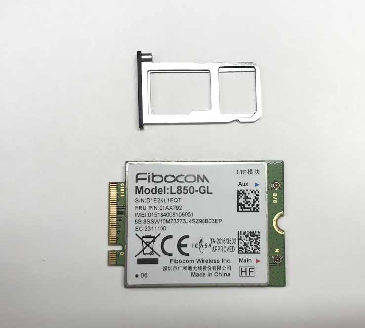 Lenovo01AX792 FibocomL850-GL ThinkPad X390用 Simトレイ付(無線LAN)｜売買されたオークション ...