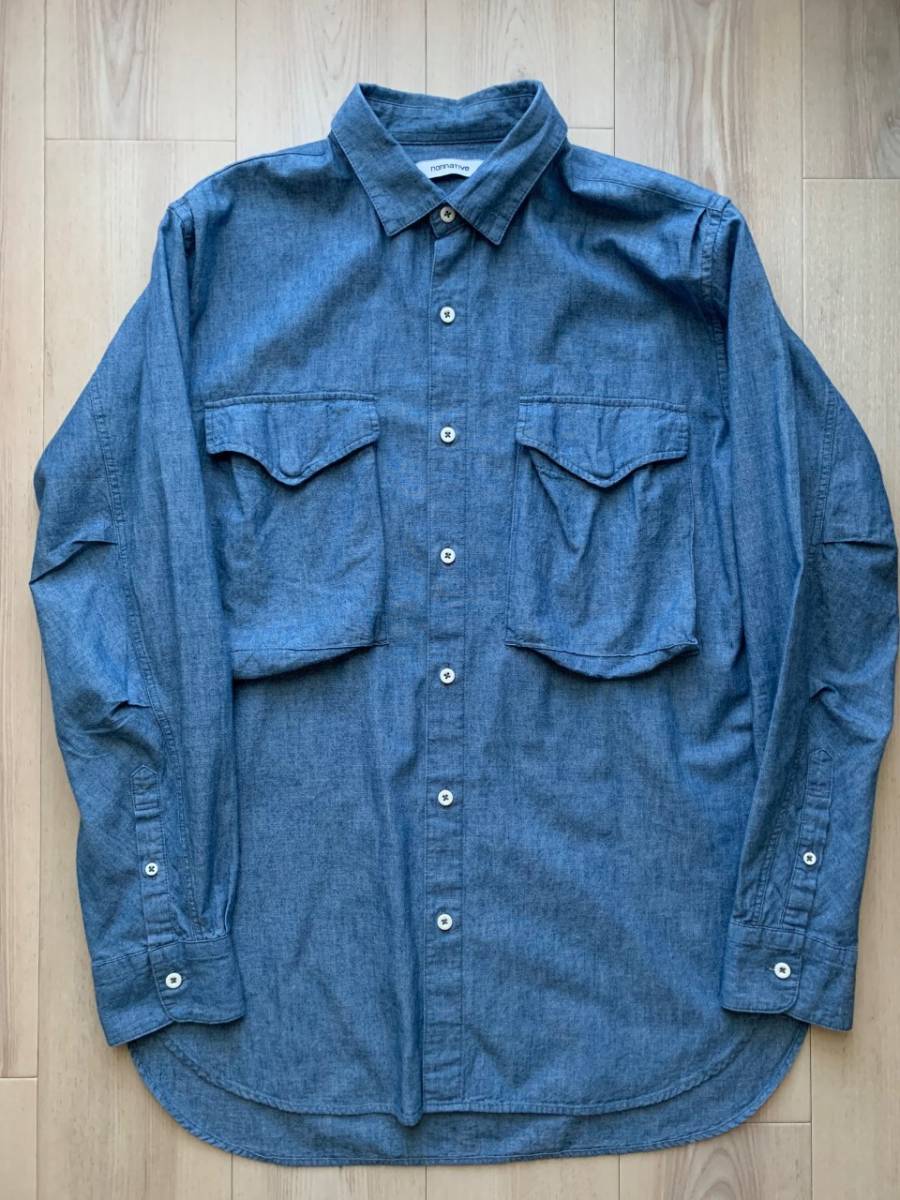 美 品 19SS nonnative HUNTER LONG SHIRT COTTON 5oz CHAMBRAY 20AW 38th 21SS 39th 21AW 40th 41ST 22SS ...
