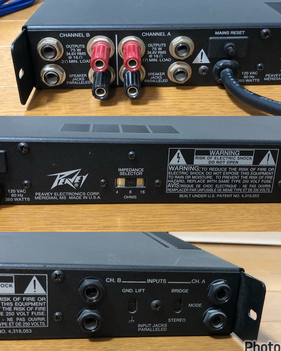 PEAVEY CS200X PROFESSIONAL STEREO POWER AMPLIFIER アンプ&OFC HIGH-QUALITY ...