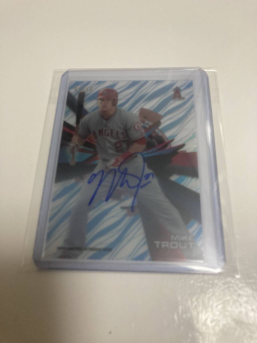 Topps HIGH TEK MIKE TROUT auto /15 マイク トラウト 15枚限定直筆サインカード ファーストナンバー ...