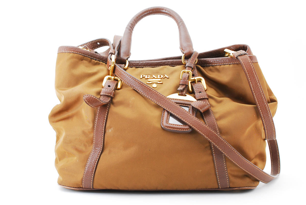 1円 PRADA プラダ テスート ナイロン レザー 2WAYトートバッグ ハンドバッグ 28cm ロゴ スト付 23-2799(トートバッグ)｜売買されたオークション情報、yahooの商品 ...