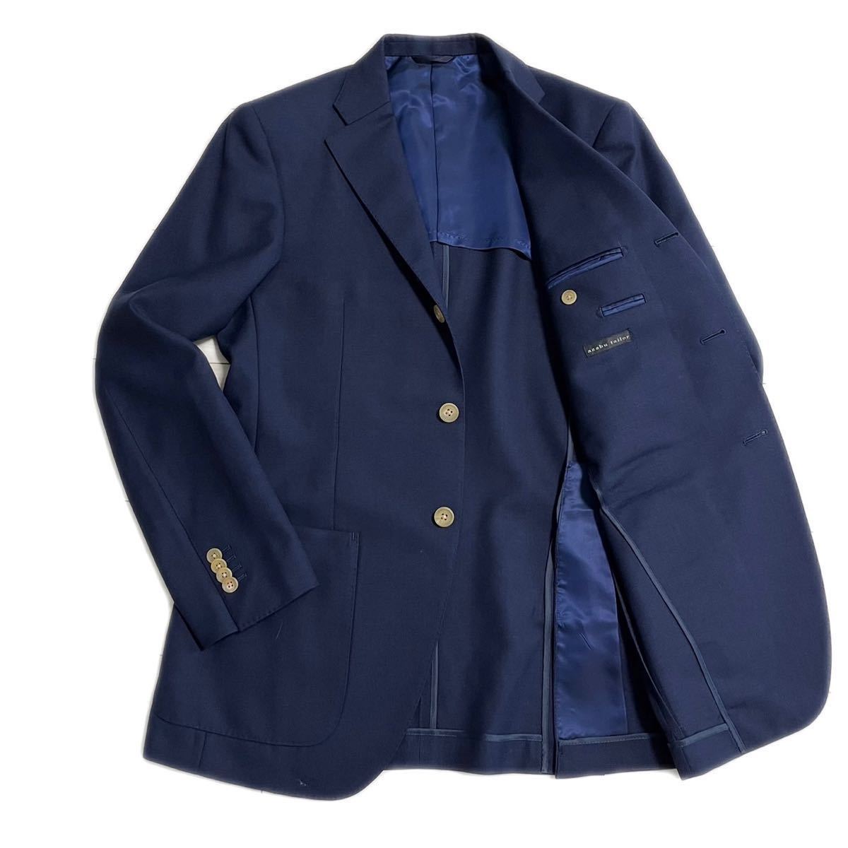 麻布テーラー azabu tailor テーラードジャケット 紺ブレ ブレザー アウター ジャケット 毛100% ウール ネイビー 紺 サイズ ...