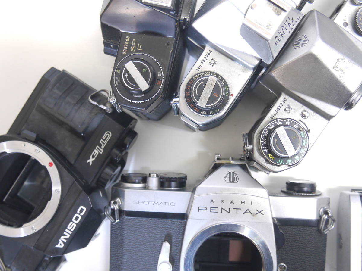 221 フィルムカメラ ボディ 36台まとめ PENTAX SP/KM/ME/SV/S2/MV1/Minolta SR-1/Canon FTb/FT/RM/AV-1/AL-1/Fujica ...
