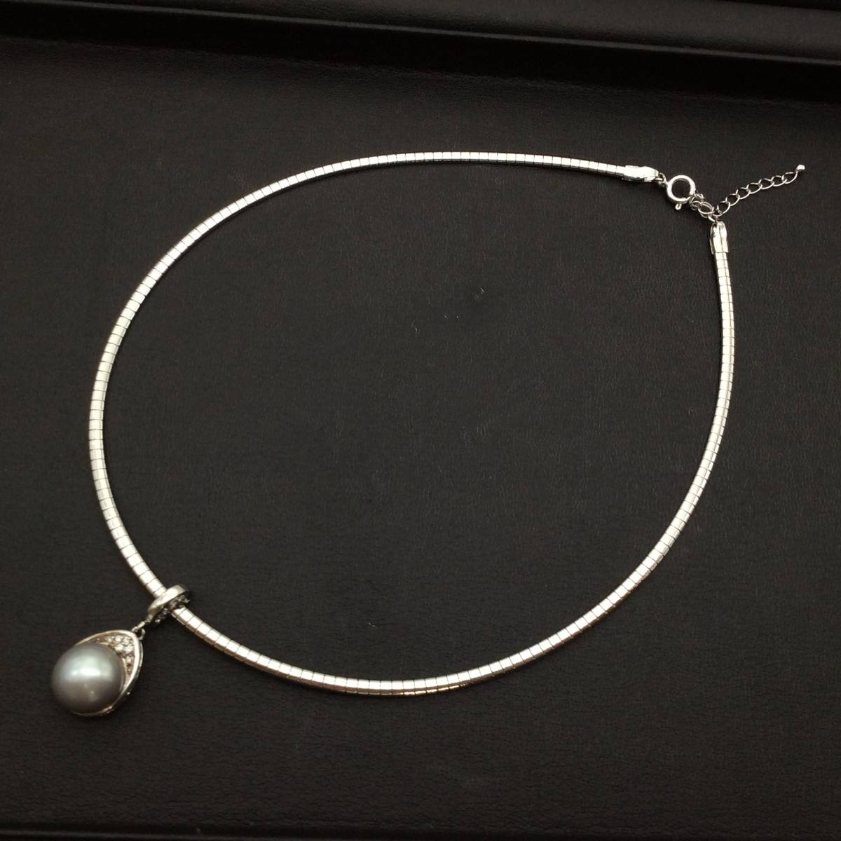 #9552 SV925 SILVER ネックレス パール 真珠 メレダイヤ0.06ct 現状品 シルバーアクセサリー パールネックレス 一粒パール 総重量17.5g(真珠)｜売買された ...