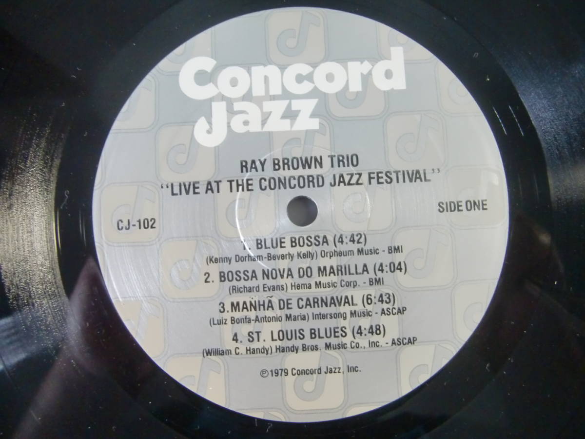 Ray Brown Trio レイ ブラウン / Live At The Concord Jazz Festival 1979 ...