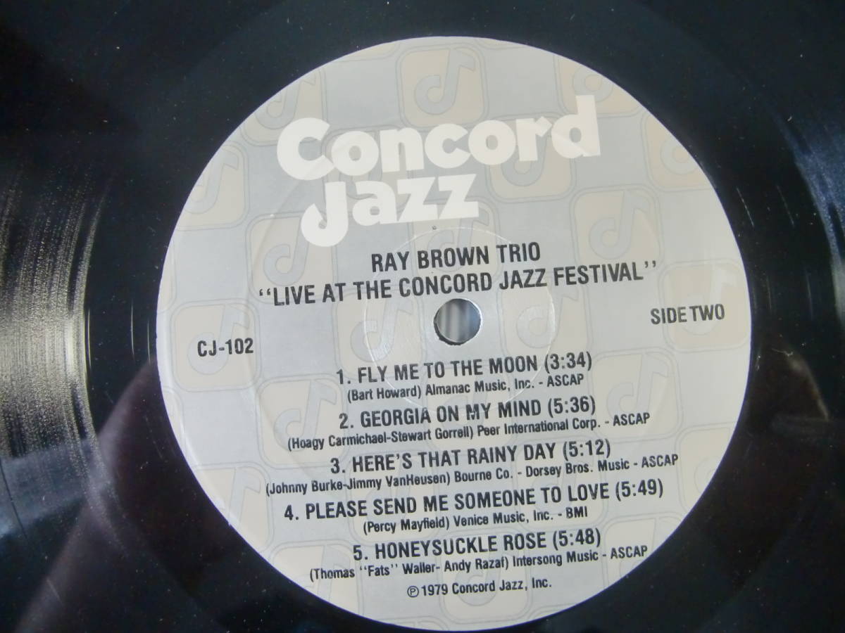 Ray Brown Trio レイ ブラウン / Live At The Concord Jazz Festival 1979 ...