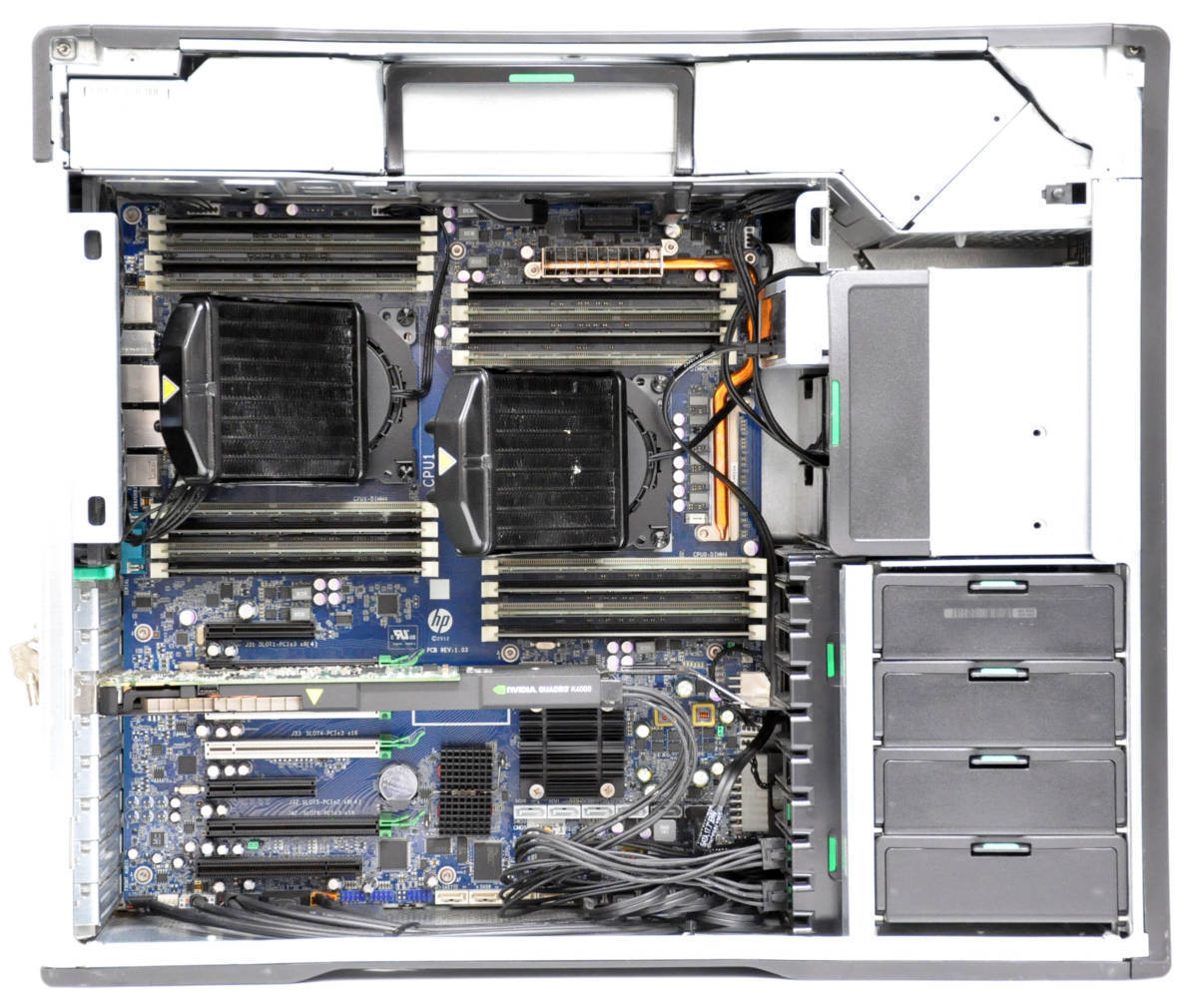 最大メモリ128GB 水冷式 HP Workstation Z820 Xeon E5-2690 2.9GHzx2基/ SSD512GB+HDD ...