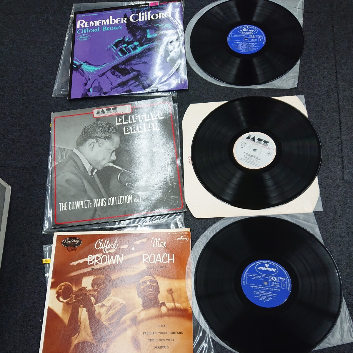 LP レコード 3枚 Clifford Brown & Max Roach / S.T. ベスト オブ クリフォード ブラウン 第1集 The ...
