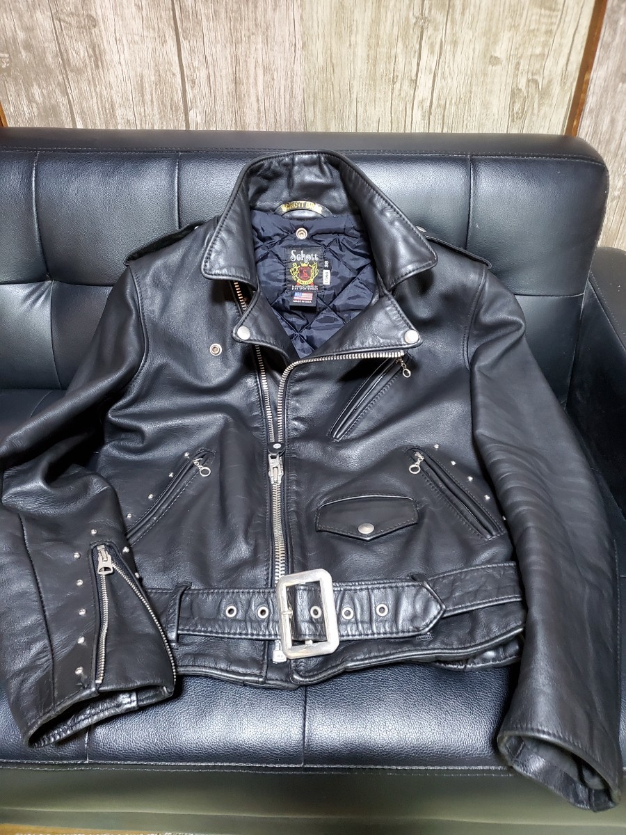 Schott ライダースジャケット613ust long38 ブラック(ライダースジャケット)｜売買されたオークション情報、yahooの商品情報をアーカイブ公開 - オークファン（aucfan ...