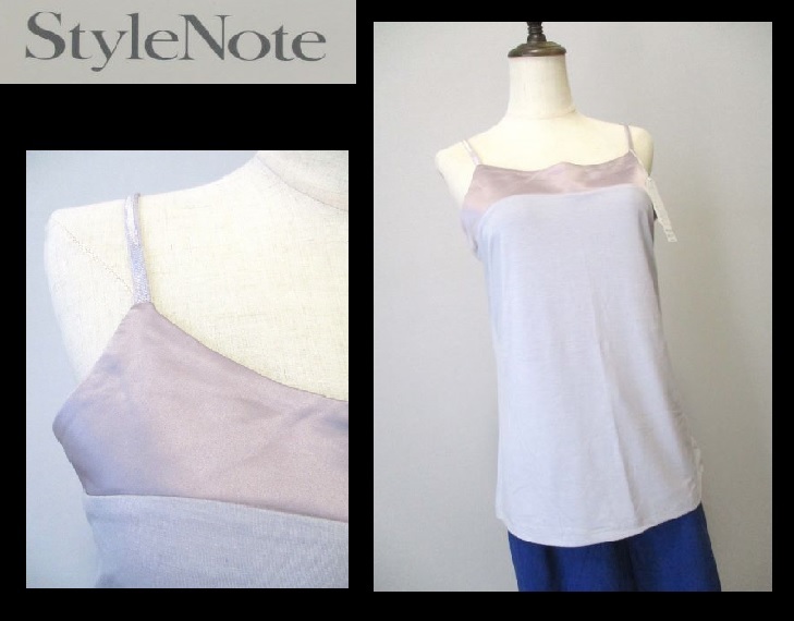 005-200 styleNOTEスタイルノート グレー切替サテンキャミソール/大きいサイズ3L(キャミソール)｜売買されたオークション情報 ...
