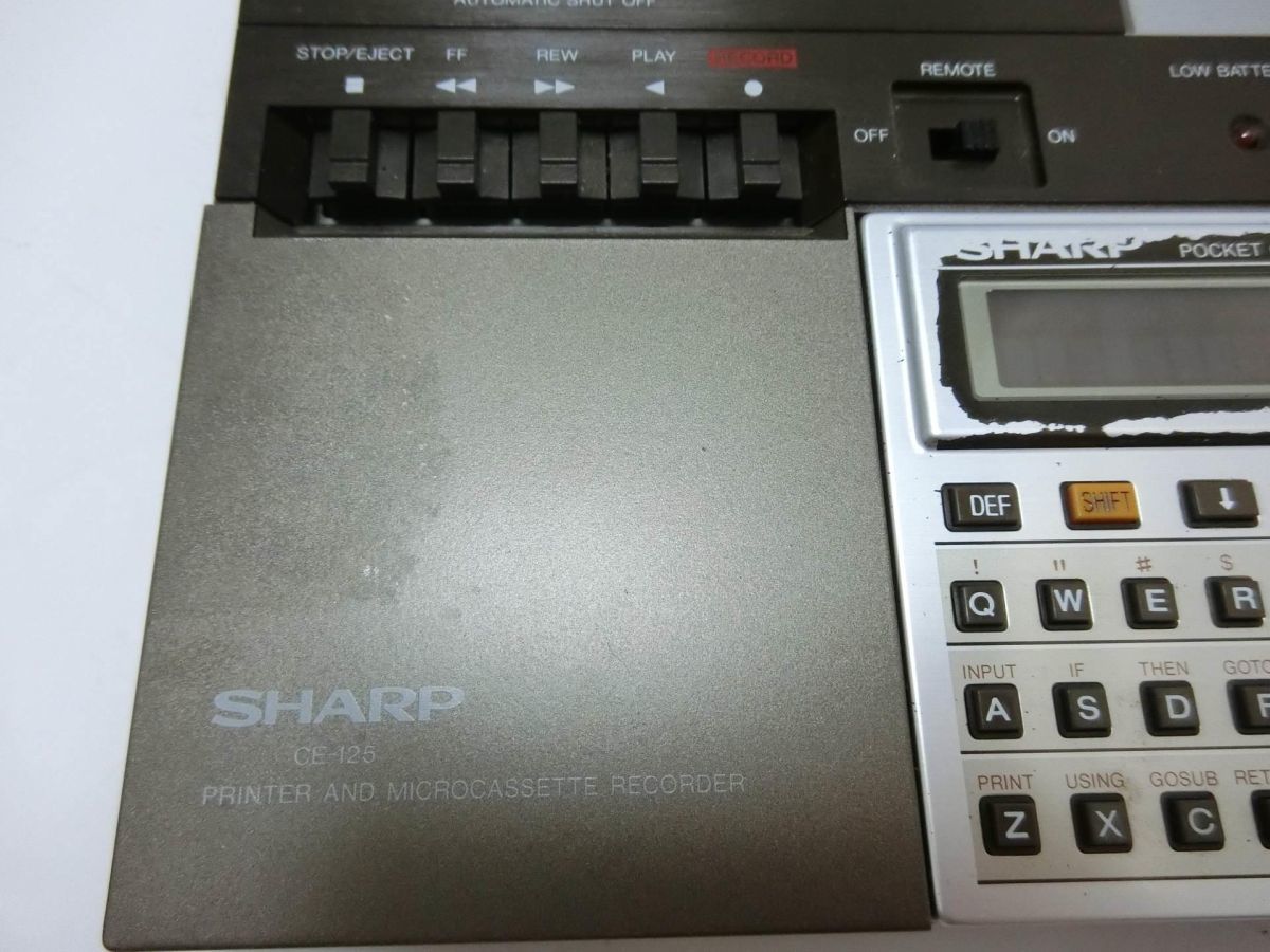 SHARP ポケットコンピュータ PC-1245 / プリンター カセットレコーダー CE-125 取説付き／YL230920004(ポケットコンピュータ)｜売買されたオークション情報 ...