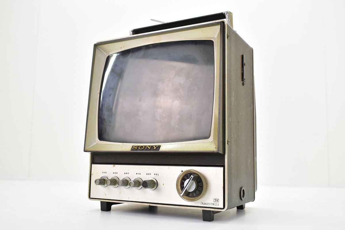 SONY 9-304 トランジスタテレビ ソニー 白黒テレビ TRANSISTOR TV RECEIVER 昭和レトロ 当時物 k1 24M ...