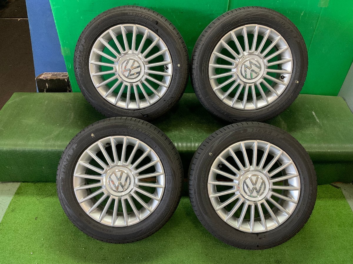 VW ワーゲン UP アップ 純正 アルミホイール タイヤセット 185/55R15 15×5.5J +41 PCD100 4穴 35039 ...