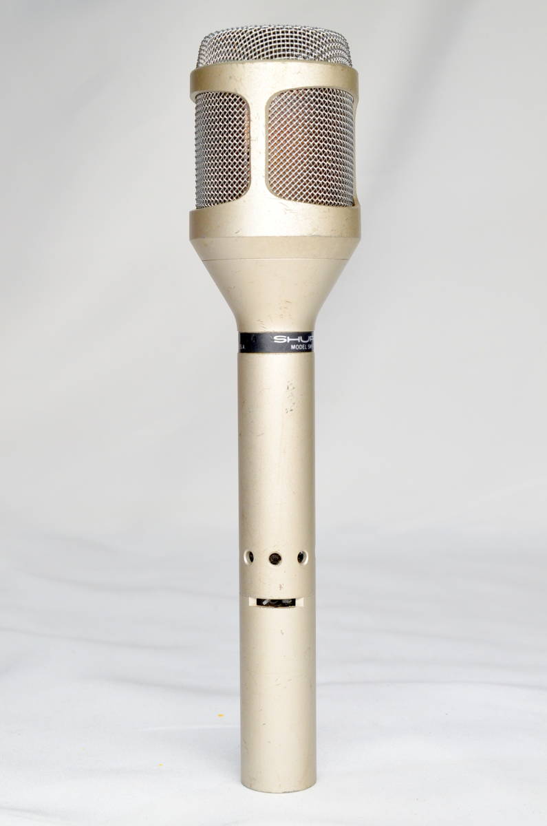 A Shure SM54 1970年代 当時の最高峰級 ビンテージ 業務用 SM53の上位機種 美空ひばり マイクホルダ 補修痕有のためオマケ ...