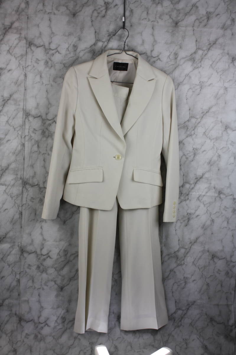 CASTITA セットアップスーツ パンツスタイル アイボリー 9AR Mサイズ相当(パンツスーツ一般)｜売買されたオークション情報、yahooの商品情報をアーカイブ公開 - オークファン ...