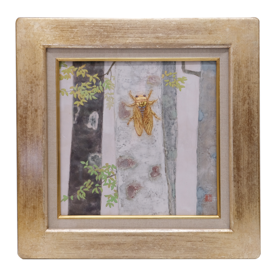 野地美樹子 蝉 絵画 風景画 日本画 額装 P-192(山水、風月)｜売買されたオークション情報、yahooの商品情報をアーカイブ公開 - オークファン（aucfan.com）