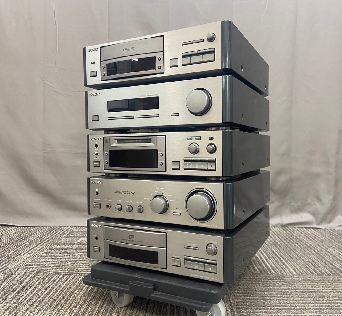 9468 現状品 オーディオ機器 システムコンポ SONY MDS-S1/TA-S2/ST-S1/CDP-S1/TC-S1 ソニー(その他 ...