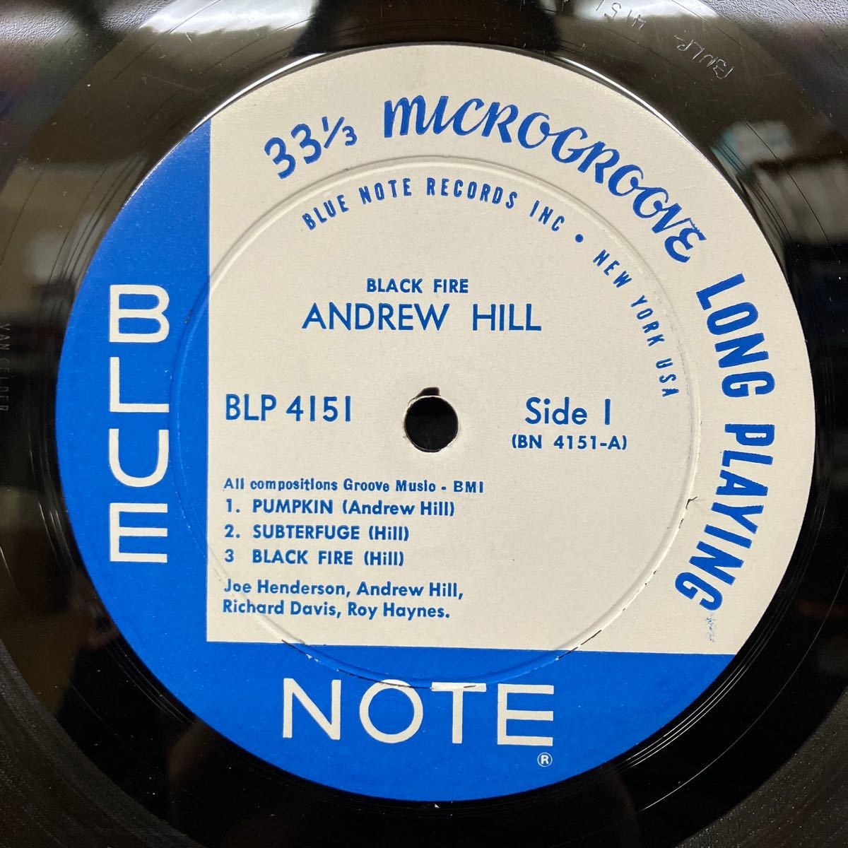 LP オリジ アンドリュー ヒル / Andrew Hill /ブラック ファイアー / Black Fire / BLUE NOTE BLP 4151 VAN GELDER 耳 MONO ...