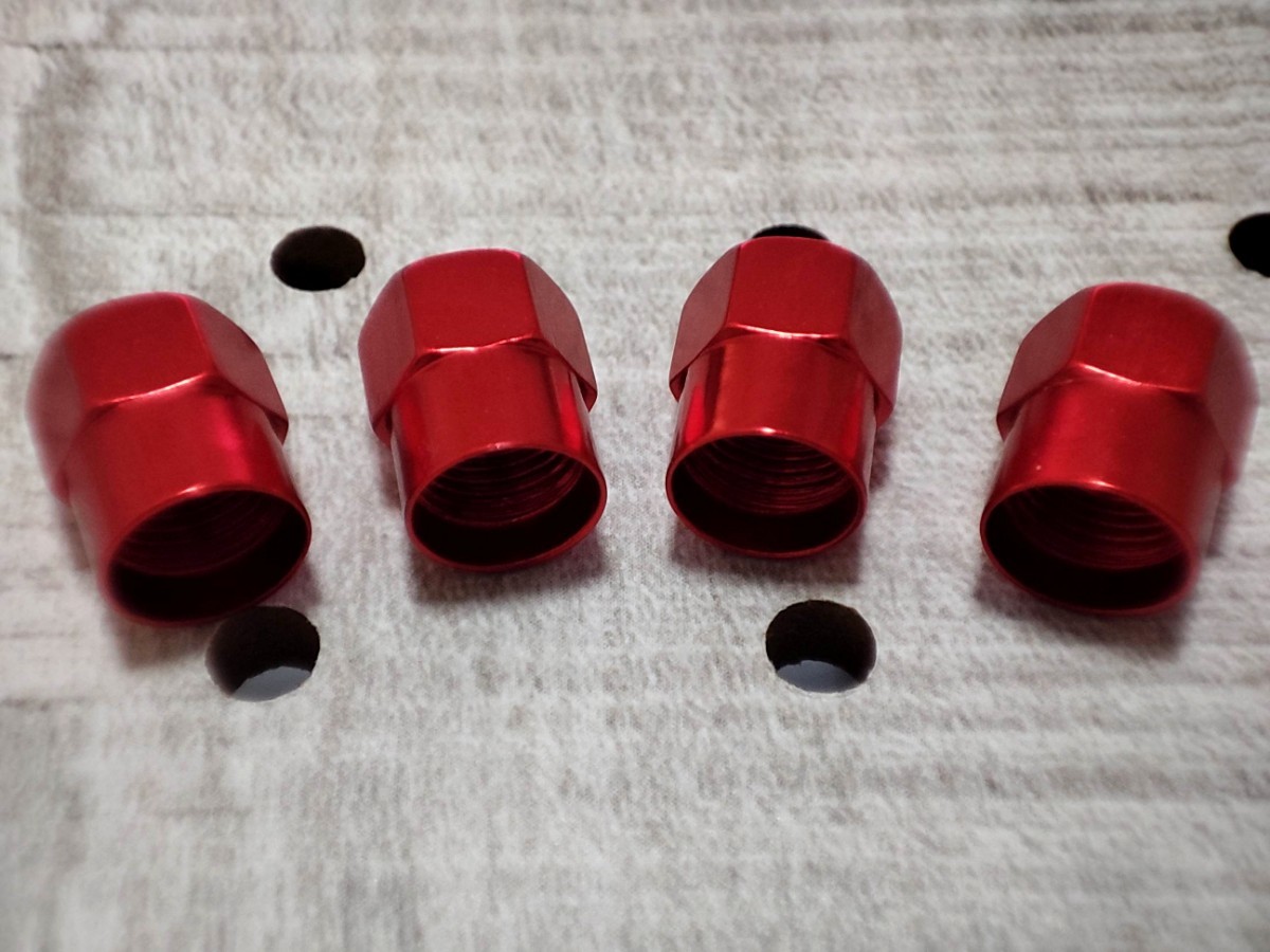 BMW M B ホイール タイヤバルブキャップ 4p レッド MPerformance MSport MPower ALPINA E46 E60 E90 F10 F20 F30 ...