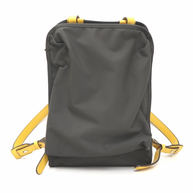 サザビー SAZABY ナイロン×レザー リュックサック ディバッグ ブラック/イエロー(リュックサック、デイパック)｜売買されたオークション ...