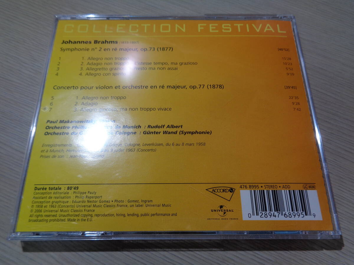 ルドルフ アルベルト RUDOLF ALBERT ポール マカノヴィツキー PAUL MAKANOWITZKY/BRAHMS:VIOLIN ...