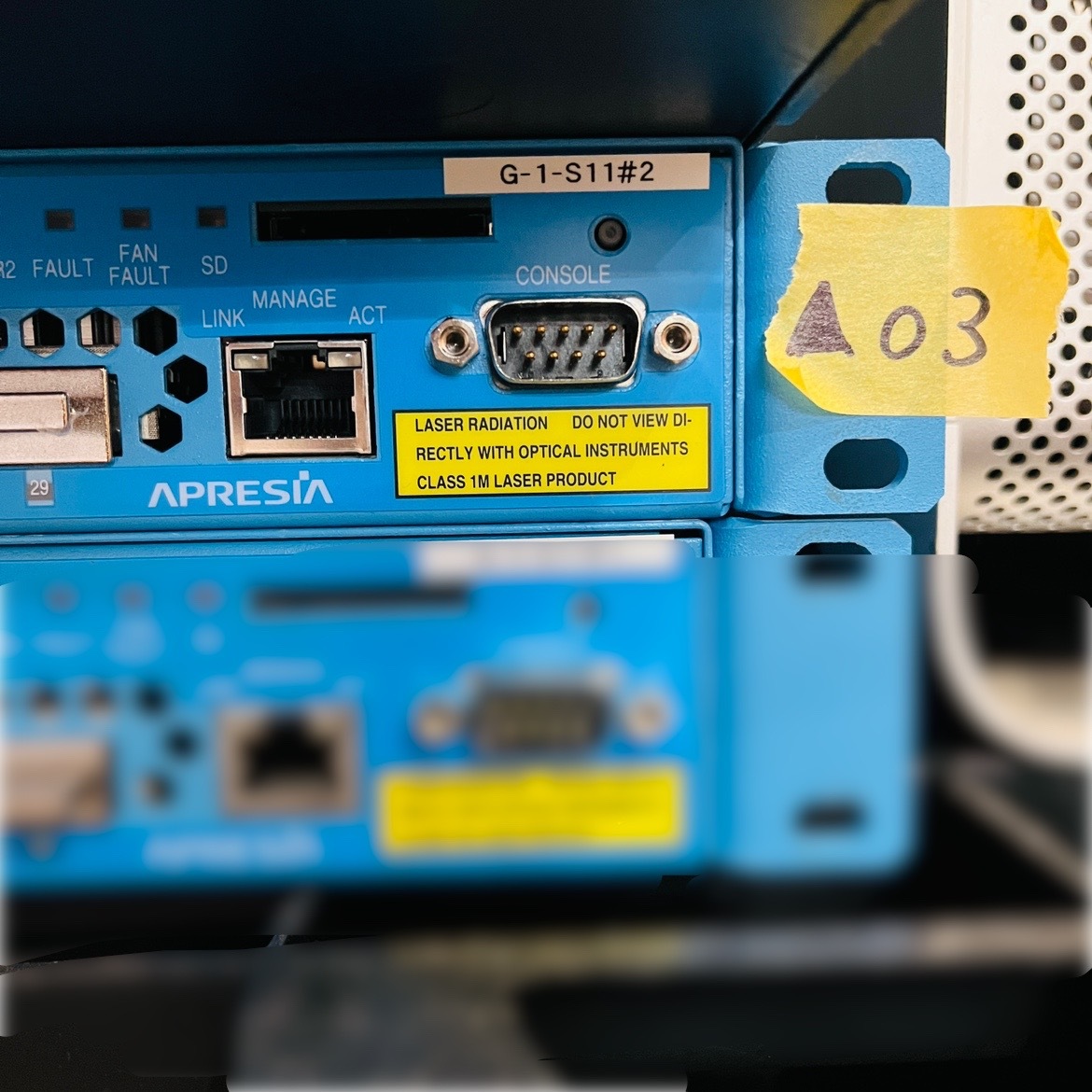 03 通電OK APRESIA Apresia15000-32XL-PSR レイヤー 2 3 スイッチ switch スイッチングハブ SFP ...