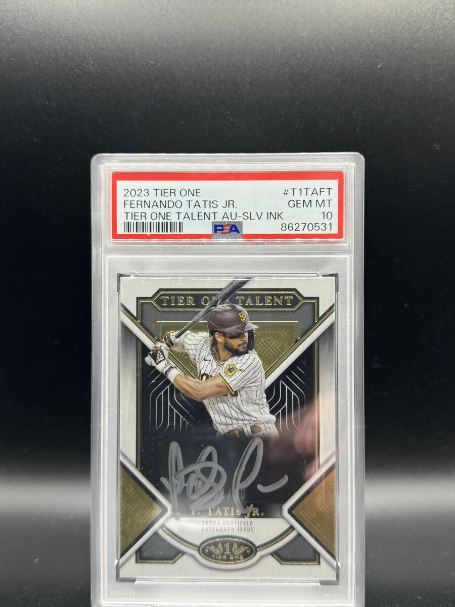 2023 Topps tier one フェルナンド タティス ジュニア PSA10 サイン入り #T1A-FT サンディエゴ パドレス(Topps)｜売買されたオークション情報、yahooの ...