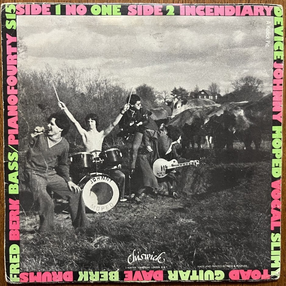 試聴可 Johnny Moped - No One Incendiary Device orig 7' 70's punk/power pop ...