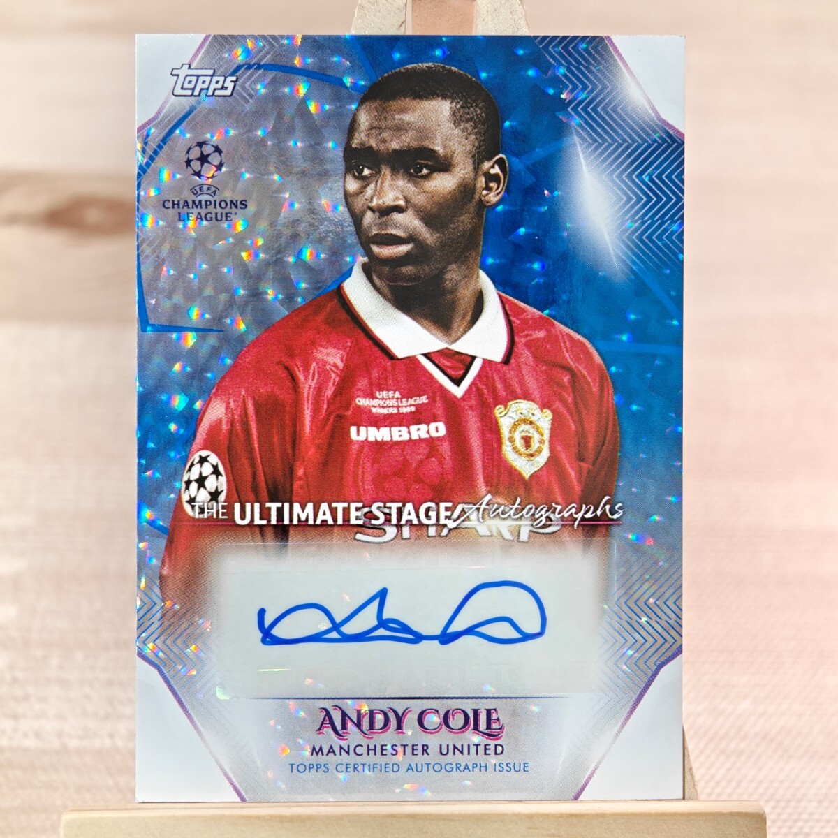 99枚限定 アンディ コール 2022-23 Topps UEFA Andy Cole Ultimate Stage Auto 16/99 ...