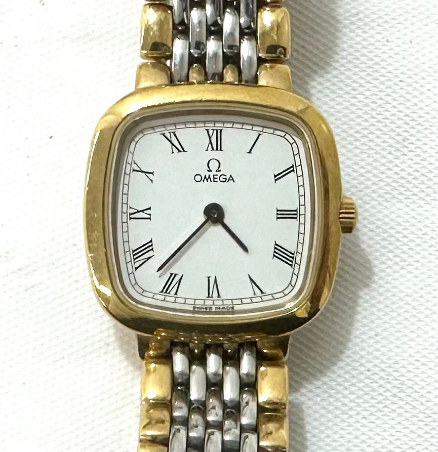 品 動作未確認 オメガ OMEGA デビル 腕時計 クオーツ レディース SS 795.0898.2 Cal1459 送料別 FW0473 ...