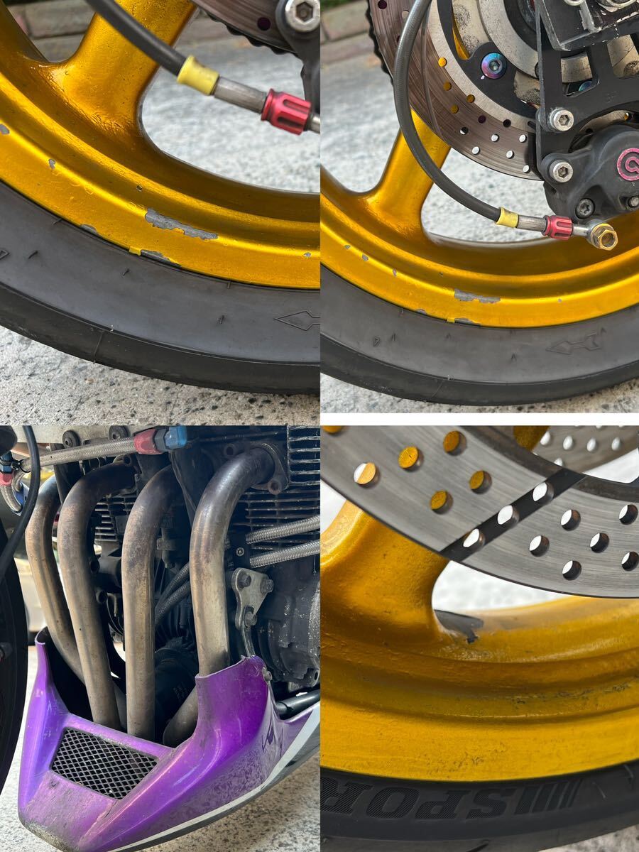 引き取り限定 YAMAHA xjr400r rh02j フルカスタム レストアベース TMR 倒立フォーク 軽量ワイドホイール ブレンボ 検 ...
