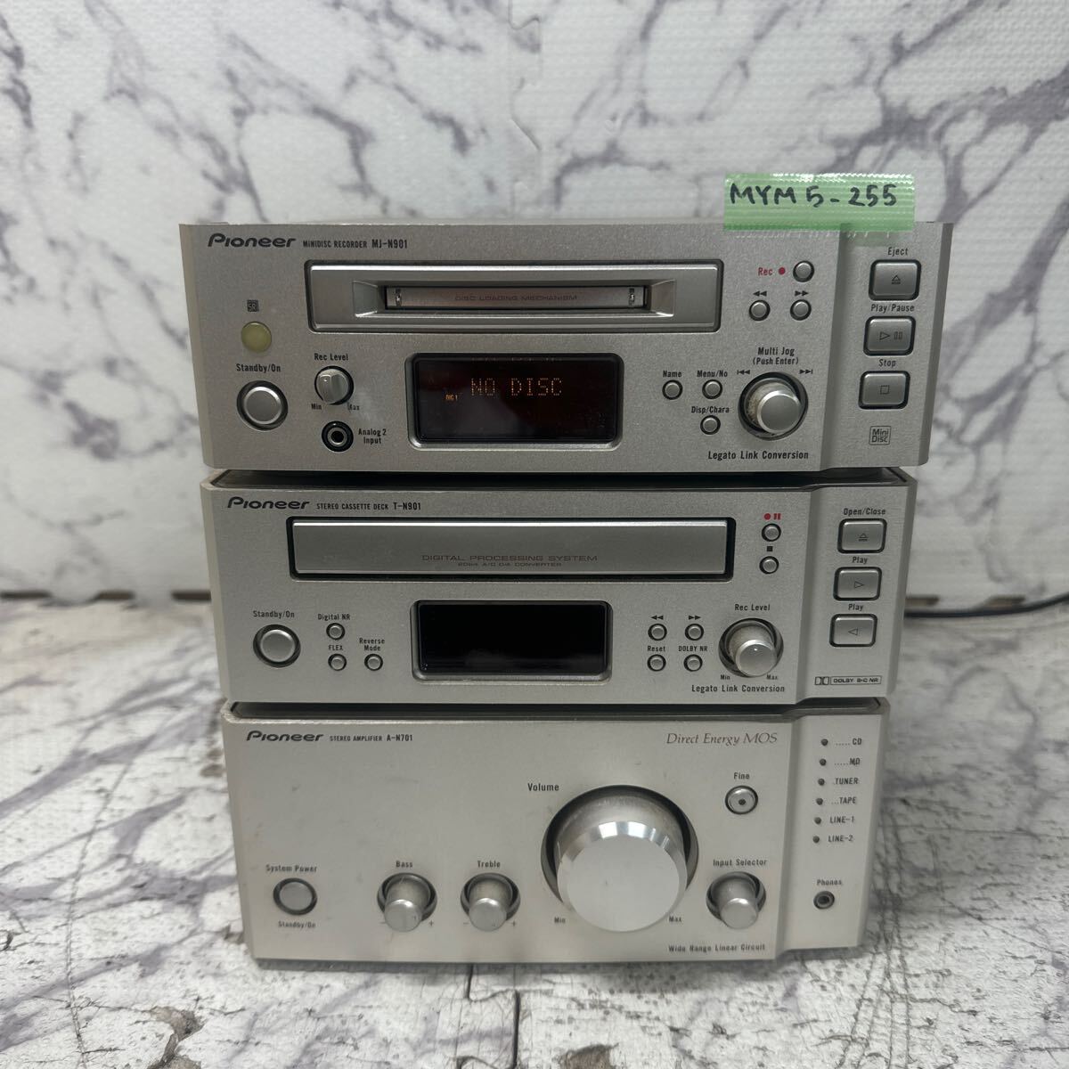 MYM5-255 激安 PIONEER AMPLIFIER A-N701 / CASSETTE DECK T-N901 / MD ...