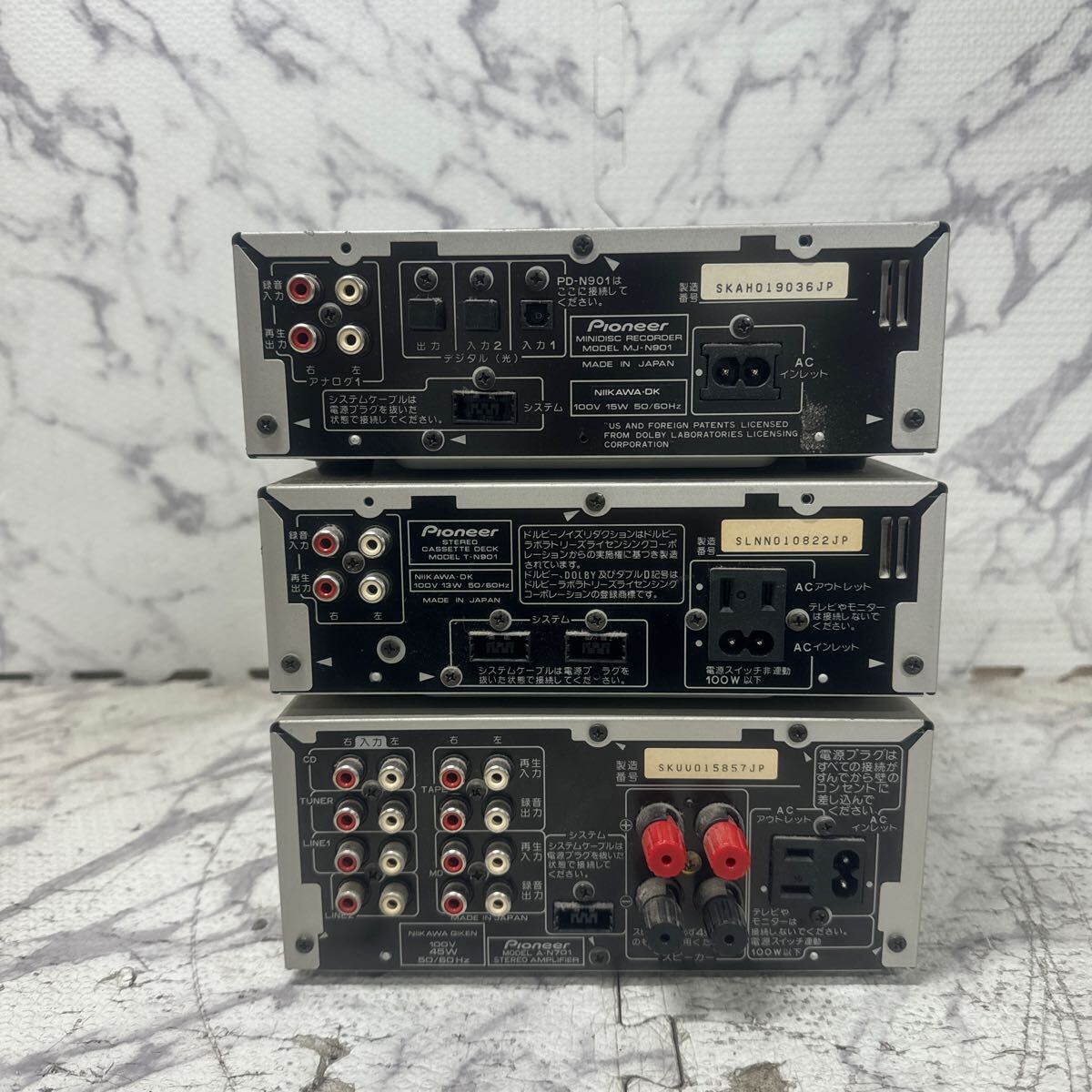 MYM5-255 激安 PIONEER AMPLIFIER A-N701 / CASSETTE DECK T-N901 / MD ...