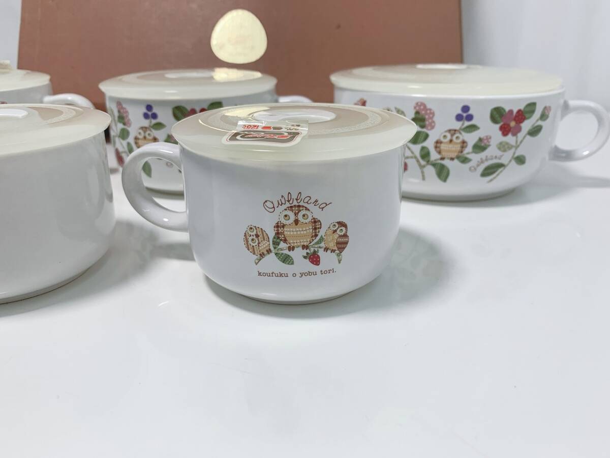81n 80 EJIRY エジリー ふくろうの楽園 陶器レンジ用 手付密封容器 5個セット マグカップ(その他)｜売買されたオークション情報、yahooの商品情報をアーカイブ公開 ...