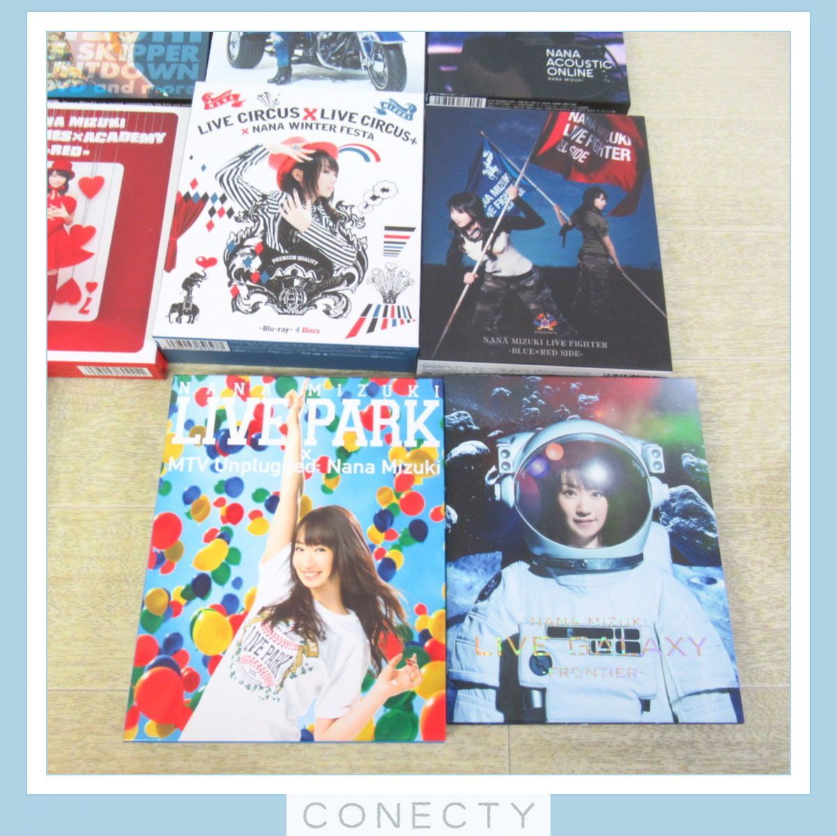 BOX付含む 水樹奈々 Blu-ray DVD 15点セット GAMES×ACADEMY BLUE RED/GALAXY FRONTIER ...